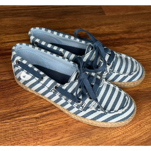 Sperry | Shoes | Sperry Cruiser Boat Shoes Blue Stripes Toddler Girls 2 ...